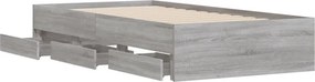 Rám postele se zásuvkami šedý sonoma 75x190 cm kompozitní dřevo 3207334