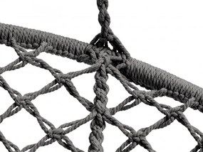 Tmavě šedé závěsné křeslo KOLUMBIA bez stojanu, barevný polštář s opěradlem