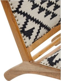 Černobílé/v přírodní barvě křeslo Cefena – Premier Housewares