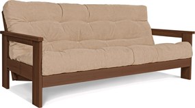 Marior Home Rozkládací futonová pohovka Mexico - Ořech olejovaný / Beige