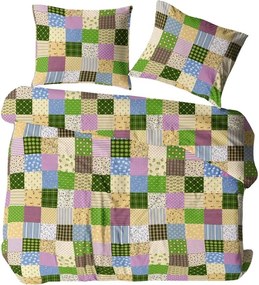 KARO Ložní souprava 180x200 96/3 Patchworkové barevné knoflíky 100% silná bavlna