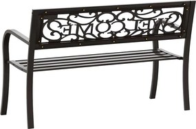 Zahradní lavice 125 cm ocel černá 317133