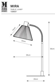 Markslöjd 108697 - Stolní lampa MIRA 1xE14/40W/230V černá/bílá