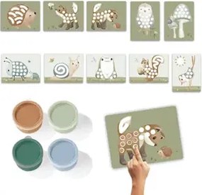 Little Dutch Kreativní sada malování prsty Forest Friends / od 3 let