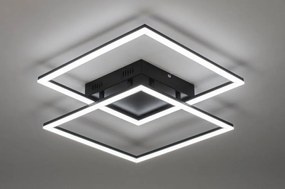 Stropní stmívatelné designové LED svítidlo Dualle Quadra Big Black