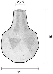 Béžová kovová váza ZUIVER BLOOM 16 cm