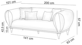 Hanah Home Pohovka MEBLON zelená 867UNQ1542