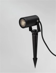 NV 9136183 Venkovní svítidlo s bodcem DESTRY černý hliník a čiré sklo plástvový difuzor proti oslnění GU10 1x10W 220-240V bez žárovky IP54 - NOVA LUCE