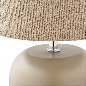Béžová kovová stolní lampa s textilním stínidlem (výška 24 cm) Morley – House Nordic