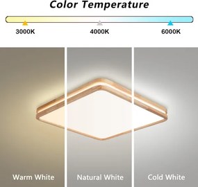 BRILAGI - LED Stmív. svítidlo MOLINA SQUARE LED/80W/230V dub 60x60 cm + DO