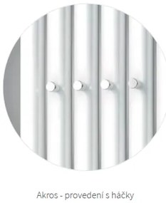 Isan Akros koupelnový radiátor S HÁČKY 1800/350 SP DAKH18000350 Barva ISAN: Stříbro - metalíza S05 (64)