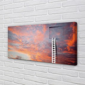 Obrazy na plátně Žebřík slunce oblohu 125x50 cm