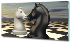 Wallmuralia Fotoobraz na skle Šachy koně 100x50