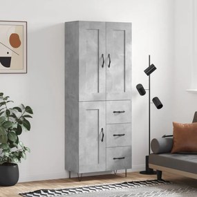 Skříň highboard betonově šedá 69,5x34x180 cm kompozitní dřevo 3200037