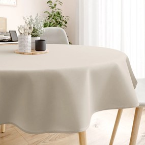 Goldea kulatý ubrus 100% bavlněné plátno - latte Ø 100 cm