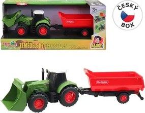 FARM COLLECTION Traktor s přívěsem na setrvačník / se zvukem a světlem