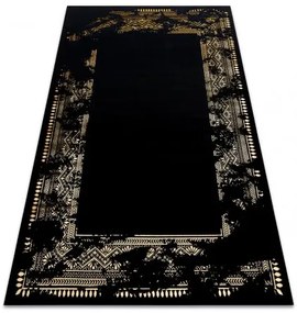 Dywany Luszczow Kusový koberec GLOSS 408C 86 vzor rámu černý / zlato Rozměr koberce: 120 x 170 cm