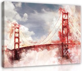 Obraz Na Plátně Canvas 100x75 Most Golden Gate