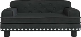 Pelíšek pro psy černý 70 x 45 x 30 cm samet 171886