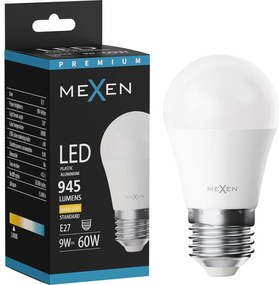Mexen Nova LED žárovka E27, G45, 9W, Teplá - 3000K, 945 lm - L101-E27-0930-01