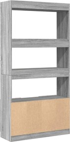 Skříň highboard šedá sonoma 92 x 33 x 180 cm kompozitní dřevo 3309623