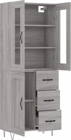 Skříň highboard šedá sonoma 69,5 x 34 x 180 cm kompozitní dřevo 3198695