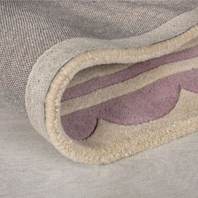 Flair Rugs, Ručně všívaný kusový koberec Lois Scallop Purple, 160x230, fialová, chodba / předsíň