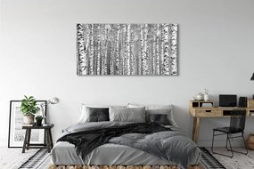 akrylový obraz Černá a bílá strom 140x70 cm