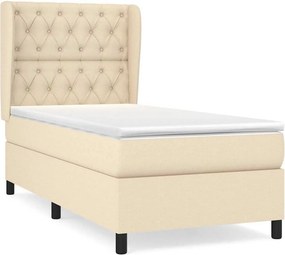 Box spring postel s matrací krémová 80 x 200 cm textil 3128162
