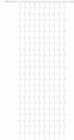 Easy Fix LED světelný závěs venkovní, 100 × 300 cm, ledově bílá s FLASH, 300 diod, bílý kabel, IP67, prodlužovací