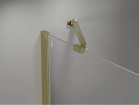 Mexen Mist-H Duo, 2-křídlý ​​výklopný sprchový kout 85 x 80 cm, čiré sklo, zlatý lesklý profil, 8A5-085L-080P-50-00