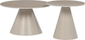 Konferenční stolek 70x70x41cm CT-F4118 TRV, keramika, travertin