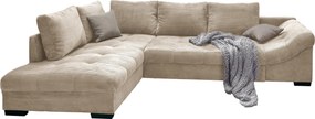 XXXLutz ROHOVÁ SEDAČKA, textil, béžová P & B - Sedací soupravy - 002310006718