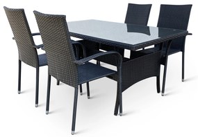 Nábytek Texim Zahradní nábytek ratan - stůl Haiti + 4x židle PARIS