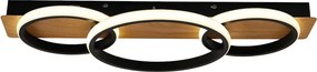 Stropní LED svítidlo Rowena, 3x LED 18w, 4000k, b/imitace dřeva