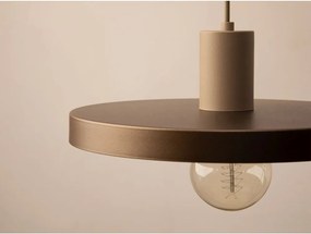 Světle hnědé kovové závěsné svítidlo ø 30 cm Ori – Micadoni