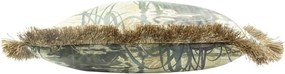 Sametový polštář Volavky se zlatými třásněmi Frill - 45*45*10cm