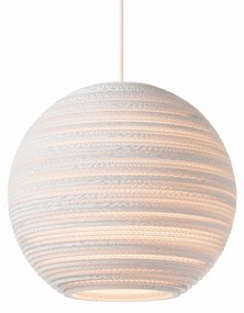 Závěsné kartonové kulaté svítidlo Moon Dekor: Bílý, Rozměr: ø 360 mm x 310 mm