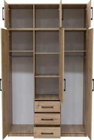 STO Šatní skříň KOS D3 149 cm, Dub Artisan