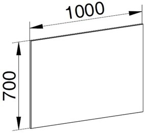 EBS Pure Zrcadlo 100x70 cm, bílá S_PUREZ10070B