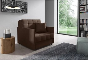 Eka Pohovka AMERYKANKA 169, 90 cm Barva látky: Hnědá (Kronos 06)