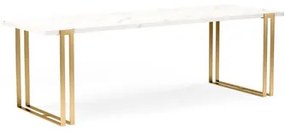 Jídelní stůl EWEN II 120 cm - mramor/zlatá