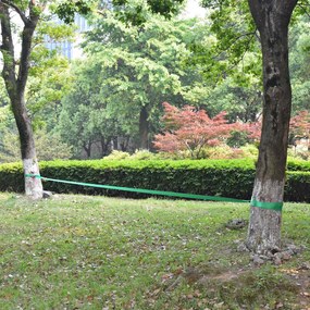 Slackline, 15 m x 50 mm, 150 kg, zelená 142666