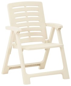 vidaXL Zahradní židle 2 ks plast bílé