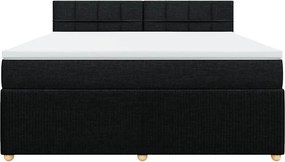 Box spring postel s matrací černá 180x200 cm textil 3287537
