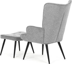 Relaxační křeslo, šedá, sametová látka, AK-303 GREY2