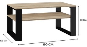 FALCO Konferenční stolek Sava 1 Odstín: Dub artisan/černá