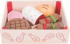 Bigjigs Toys Dřevěné uzeniny v krabičce / od 18 měsíců