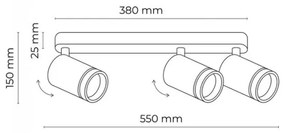 Bodové svítidlo JET 3xGU10/10W/230V černá