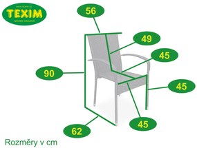 Nábytek Texim Ratanový nábytek na balkon - Nina + Paris 1+2